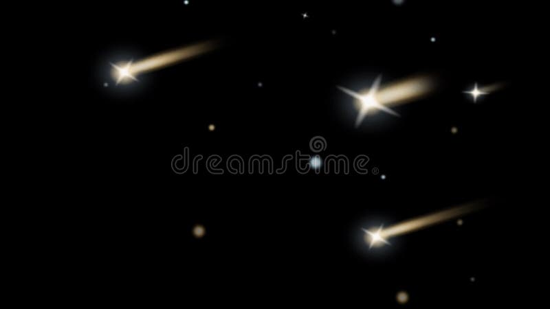 White Meteor Shower Wavy Particles Falling with Sparkling Particles ...