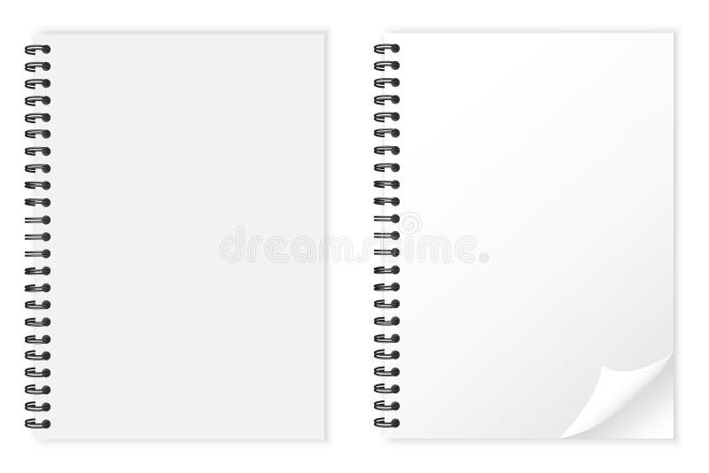 Realistic White Notepad. White Notebook Mockup Isolated. Business ...