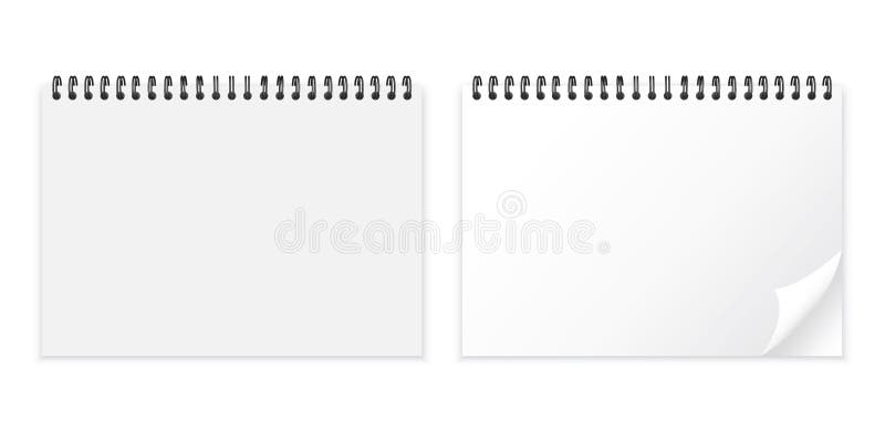 Realistic White Notepad. White Notebook Mockup Isolated. Business ...