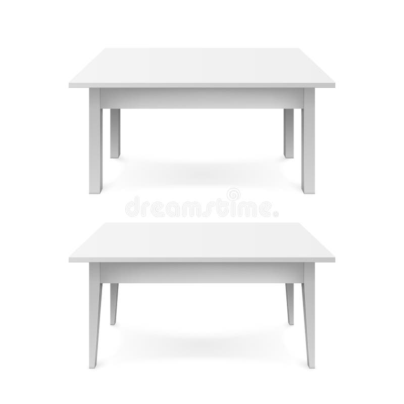 Set of Office Tables,workplace Template Isolated Om White Background ...
