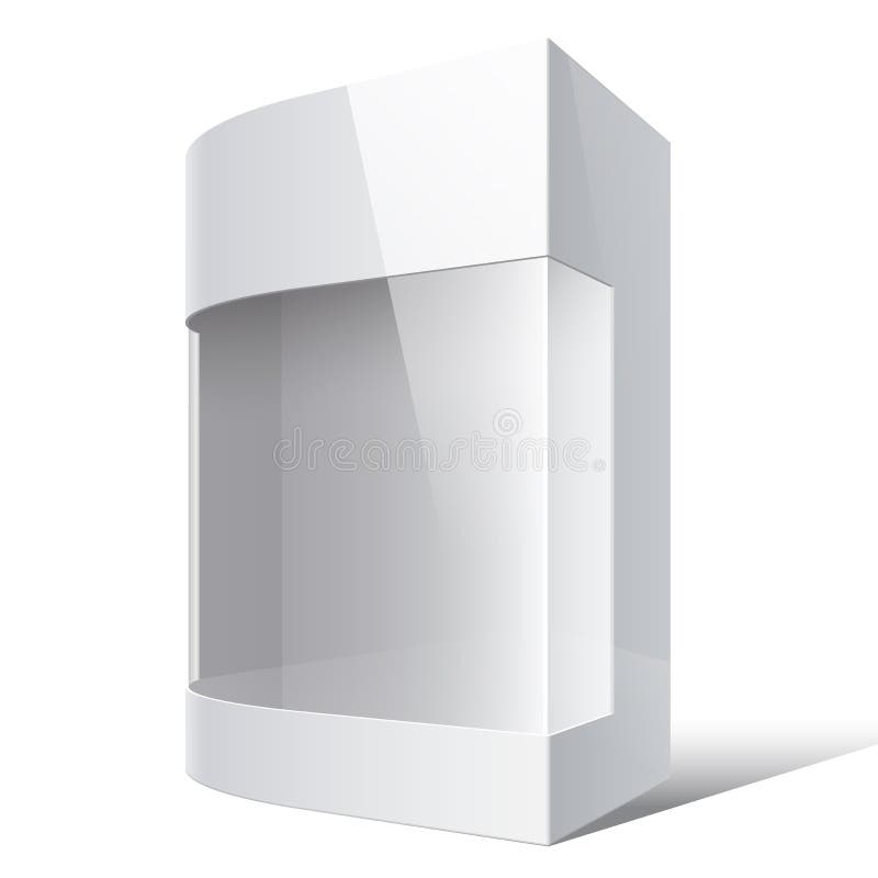 Realistic White Package Box with Rounded Corner Stock Vector ...