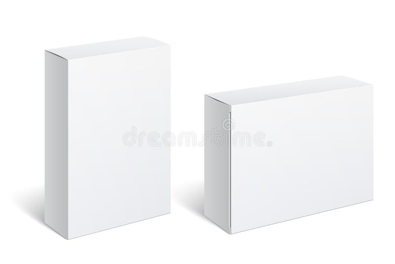 Realistic White Package Box. Stock Vector - Illustration of design ...