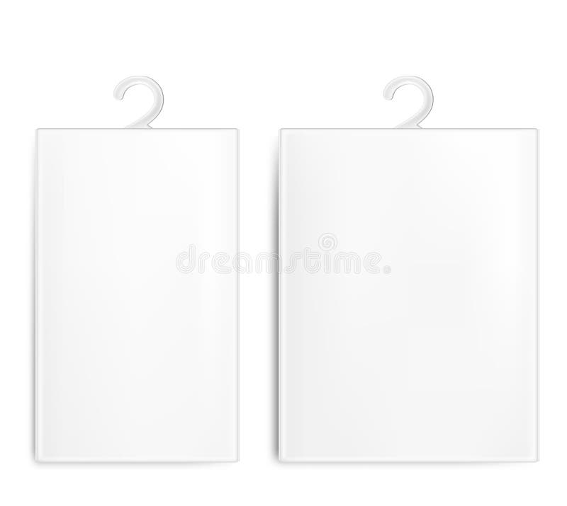 Realistic White Paper Packaging Box with Hanger Stock Vector ...