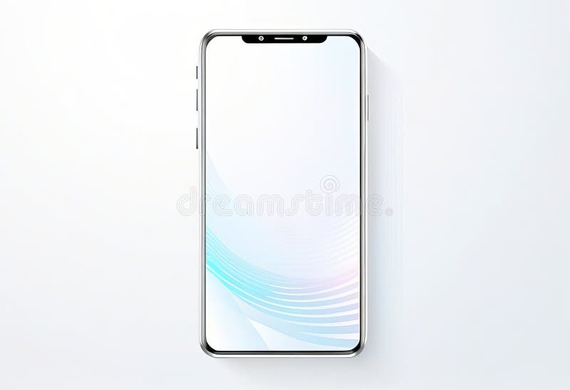 Realistic White Smartphone Mockup with Futuristic Technology Concept ...