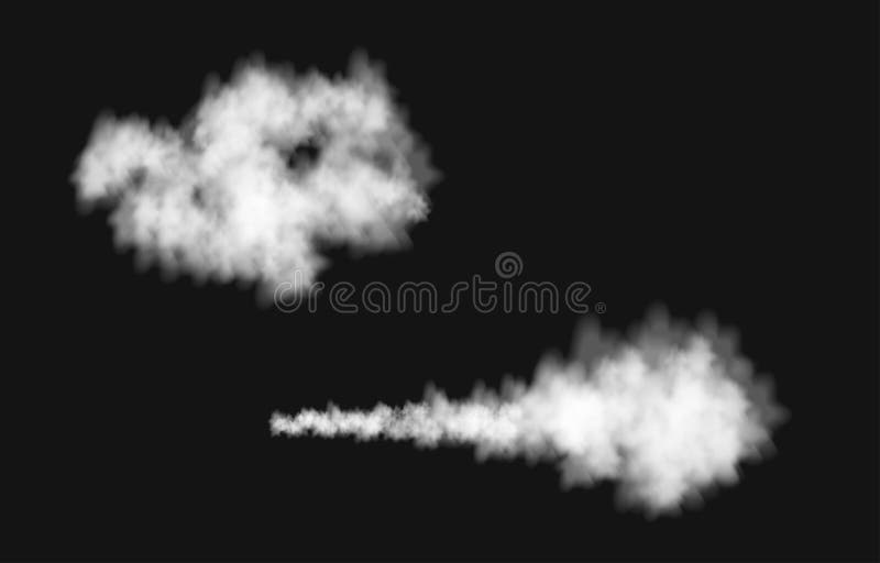 Smoke Puff on Transparent Background. Stock Vector - Illustration of ...