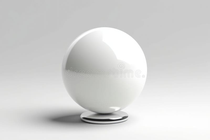 Realistic White Sphere. Blank White Circle with Reflections. Sphere on ...