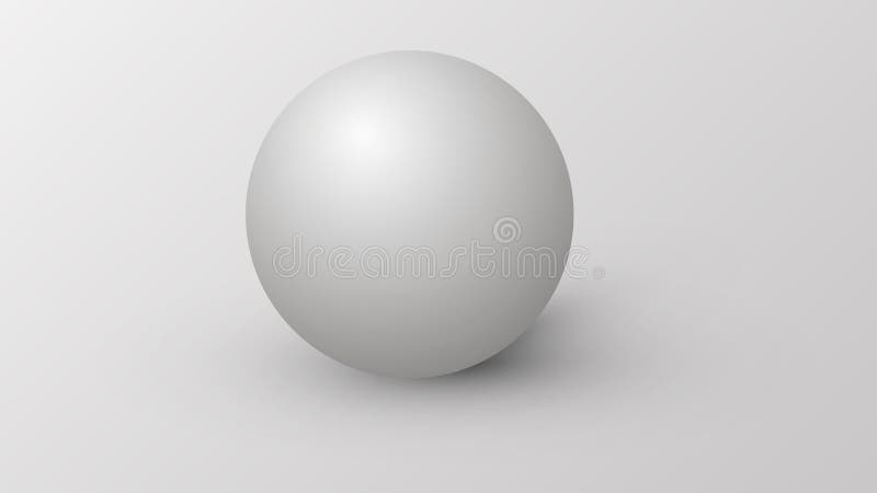 Realistic White 3d Sphere. Vector Abstract Ball. Stock Illustration ...