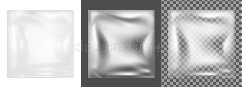 Realistic White Transparent Plastic Wrapper Stock Vector - Illustration ...