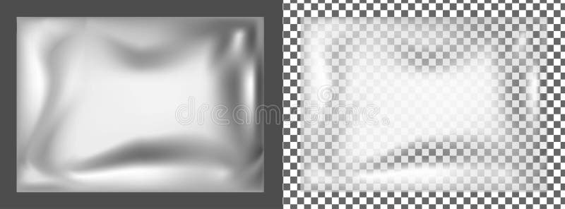Realistic White Transparent Plastic Wrapper Stock Vector - Illustration ...