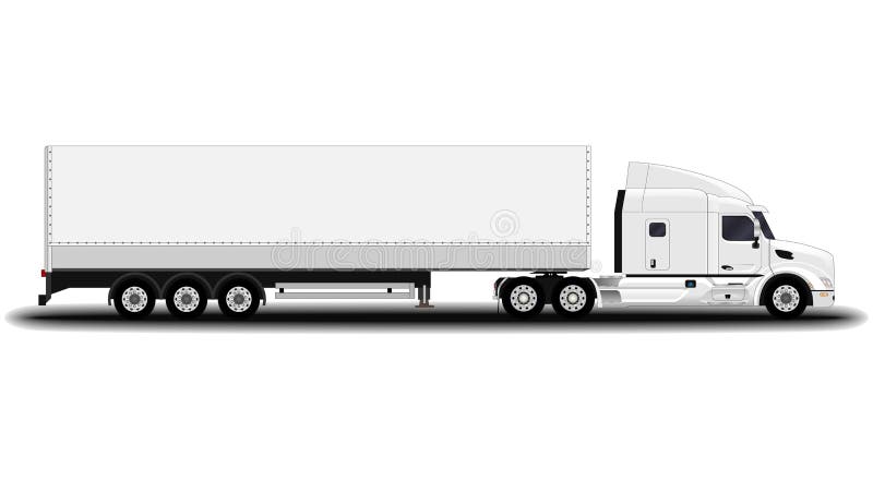 Realistic Truck. Side View. Stock Illustration - Illustration of front ...
