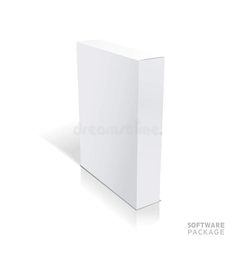 Realistic White Vector Opened Blank Box Illustration with Shadows ...