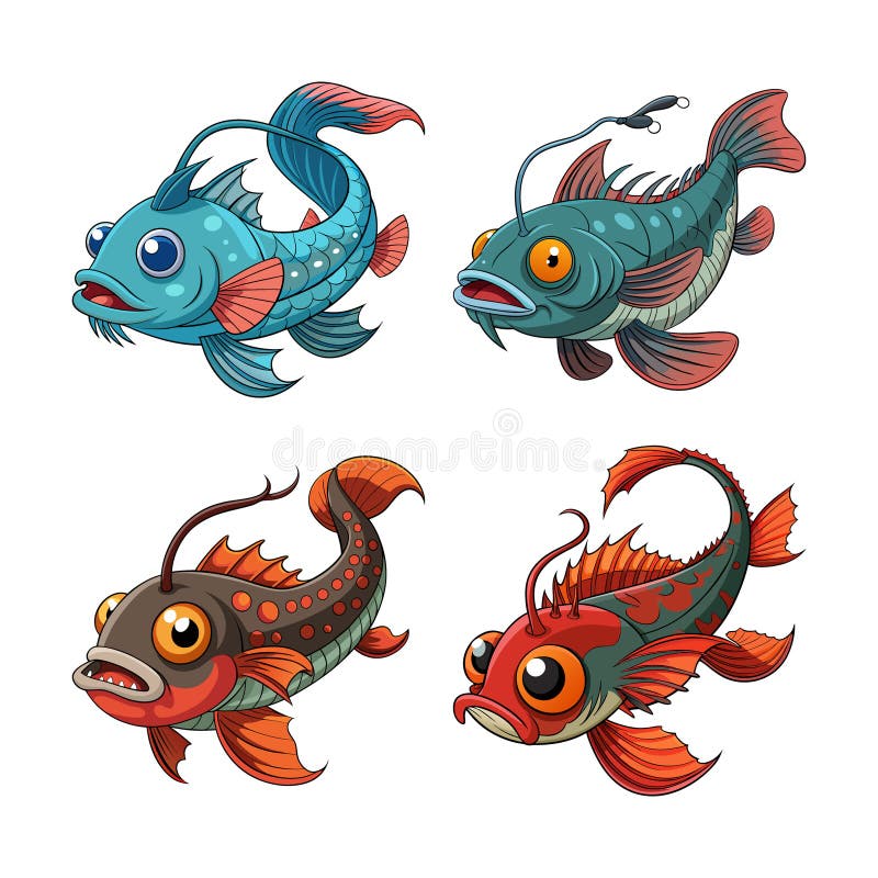 Realistic Wigglerfish Stunning Aquatic Design Stock Vector ...