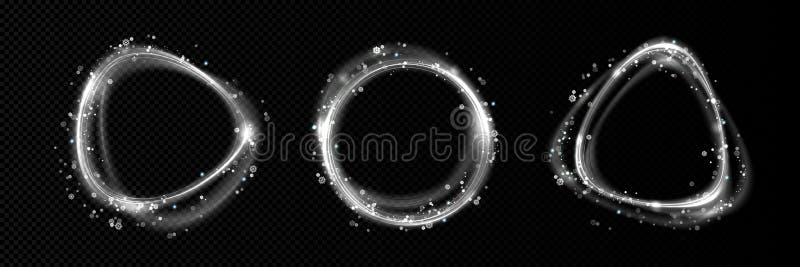 Realistic Winter Avatar Frames with Snowflakes Stock Vector ...