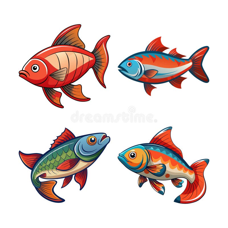 Realistic Wobblescale Fish Colorful Design Stock Vector - Illustration ...