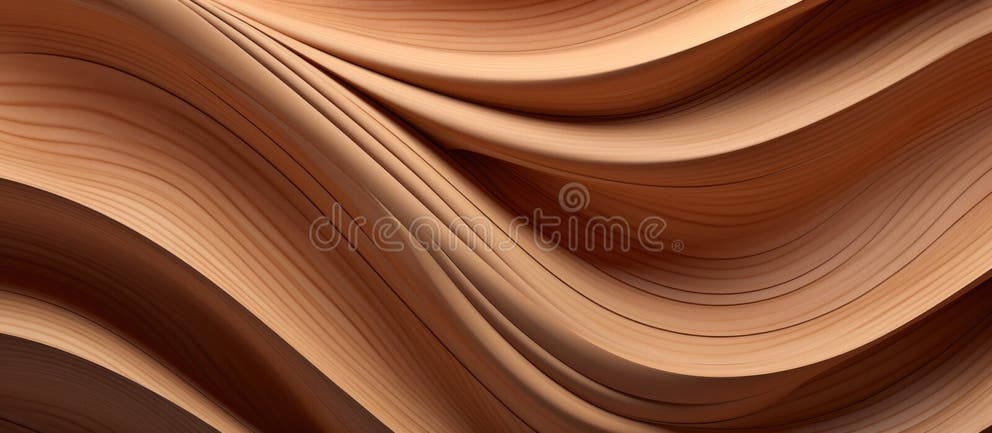 A Realistic Wood Wave Pattern and Wall Stock Illustration ...
