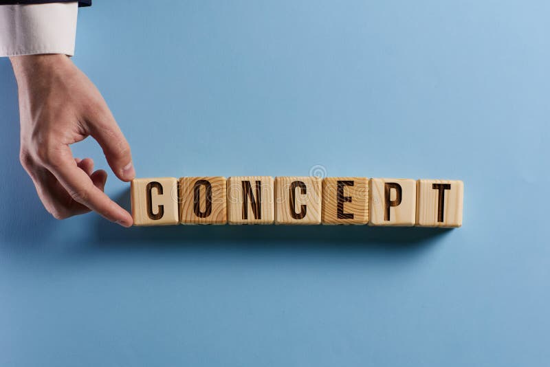 Realistic Wooden Blocks with the Word Concept. Stock Image - Image of ...