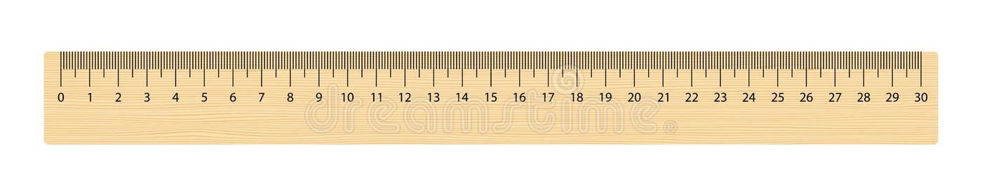 Wooden Metric Ruler Isolated Stock Illustrations – 364 Wooden Metric ...