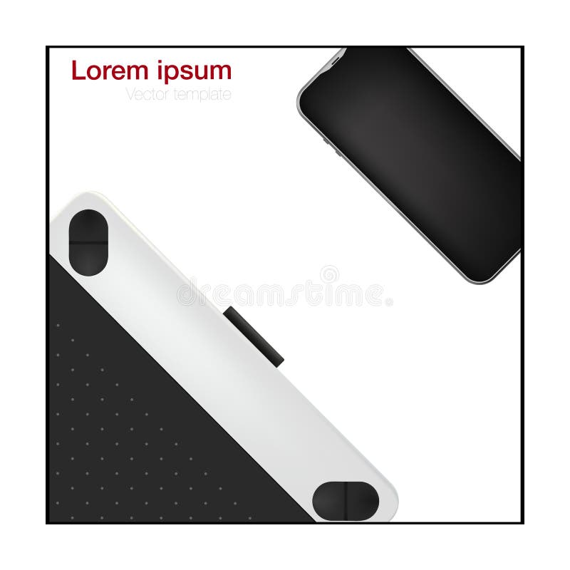 Realistic Workplace Organization. Top View with Black Table and DSLR ...