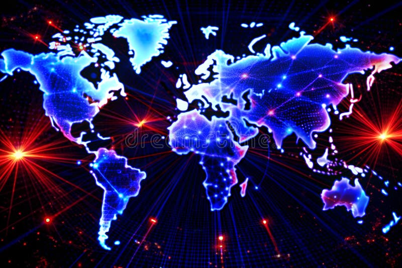 Realistic World Map. World Map with Oceans and Lands, Realistic Stock ...