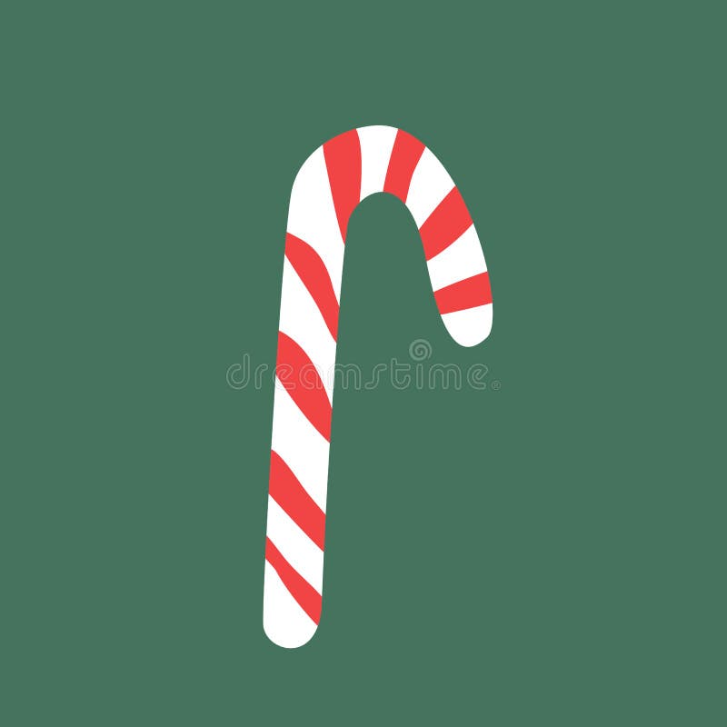 Realistic Xmas Candy Cane Isolated on Transparent Backdrop. Vector ...