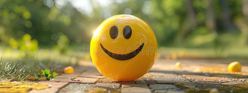 Realistic Yellow Glossy 3d Emotion Happy Face. Emoticon Collection ...