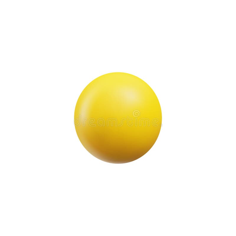 Realistic Yellow Round Shape 3D Style, Vector Illustration Stock ...