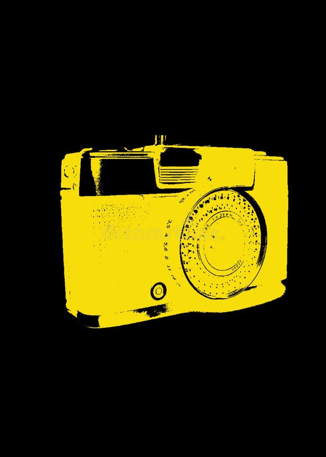 Realistic Yellow Silhouette Camera for Your Designs and Ideas Stock ...