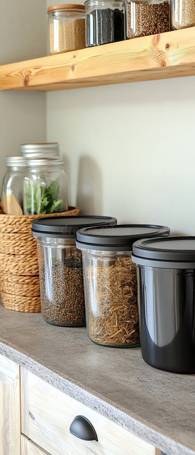 Realistic ZeroWaste Sustainable Practices Visualized with a Kitchen Setup Featuring Compost Bins ...