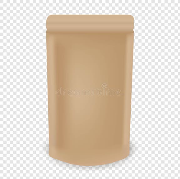 Realistic Zip Package Design Blank Mockup Template Transparent ...