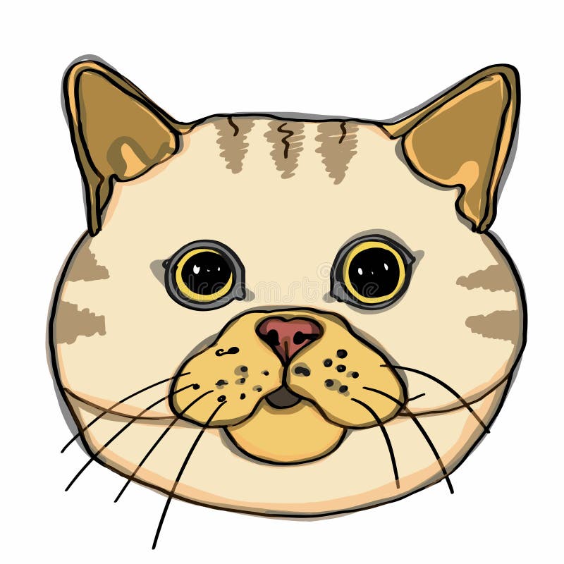 Realistische Gele Kattenhoofd En Zonnebril En Het Denken Ballon Vector ...