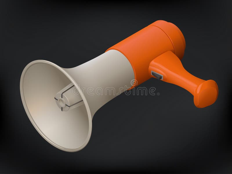 Megafoon Isometrische Mening Vector Vector Illustratie - Illustration ...