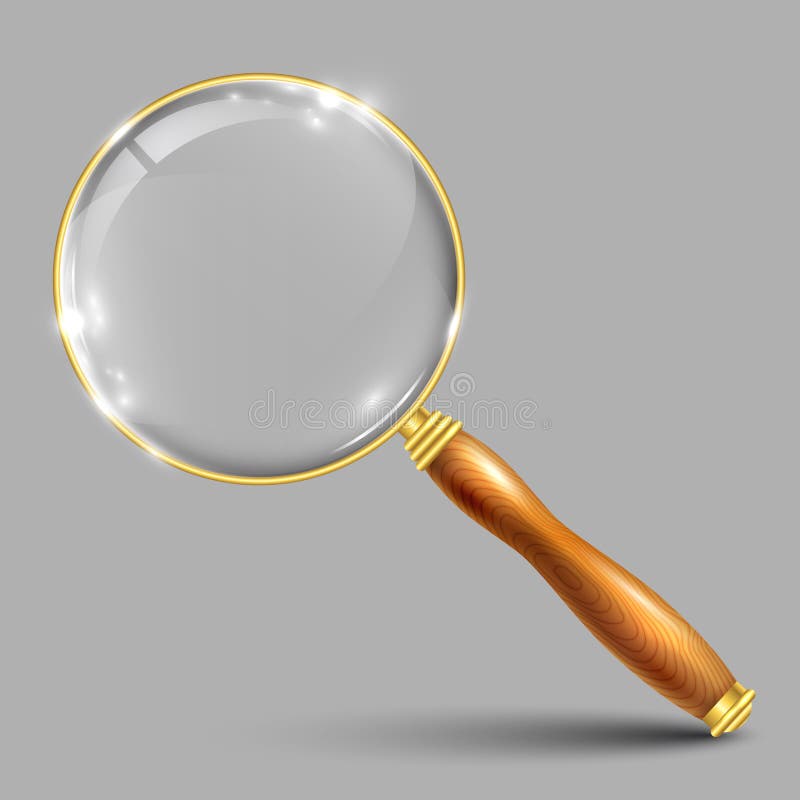 Vergrootglas - vector stock illustratie. Illustration of achtergrond ...