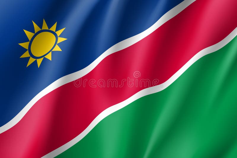 Namibia-Flagge Nationales Patriotisches Symbol In Den Offiziellen ...