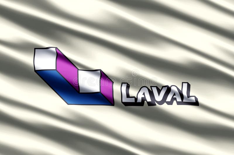 Realistische Flaggenillustration Laval Quebec Stock Abbildung ...