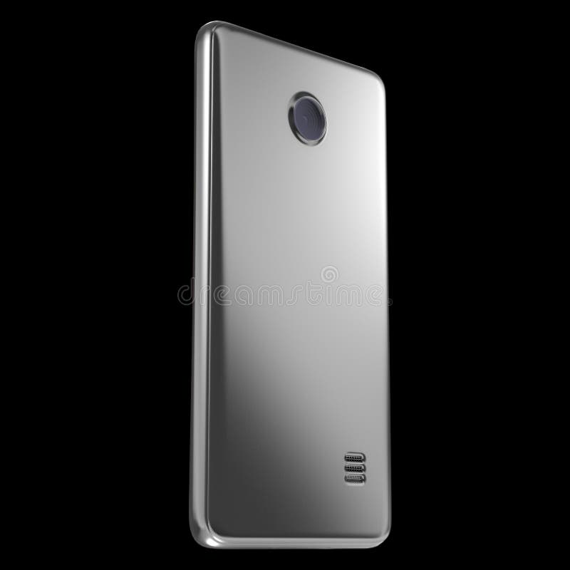 Realistische Silberne Smartphone- Oder Handy-Schablone Wiedergabe 3d ...