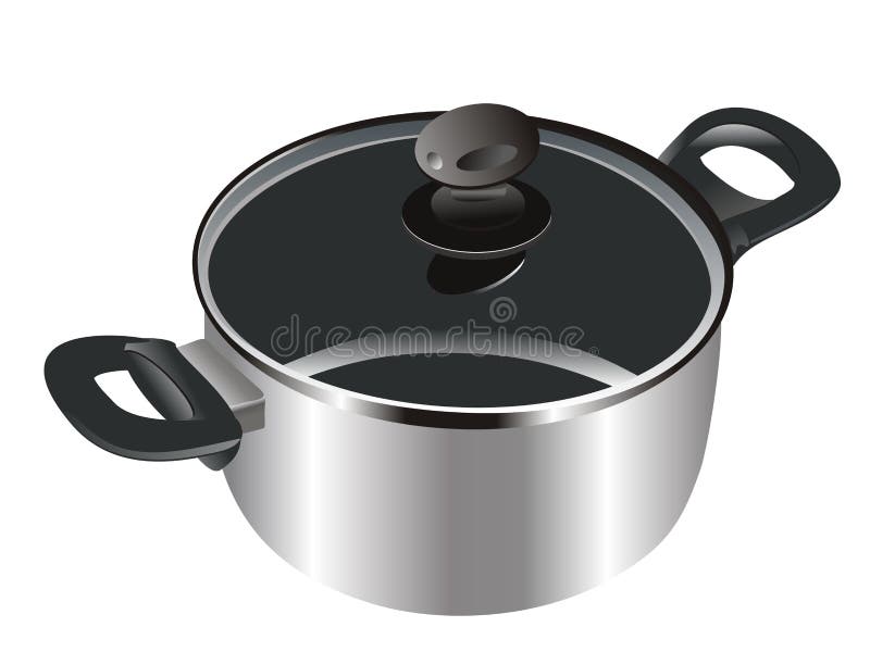 Realistische Steelpan Cookware Vector Vector Illustratie - Illustration ...