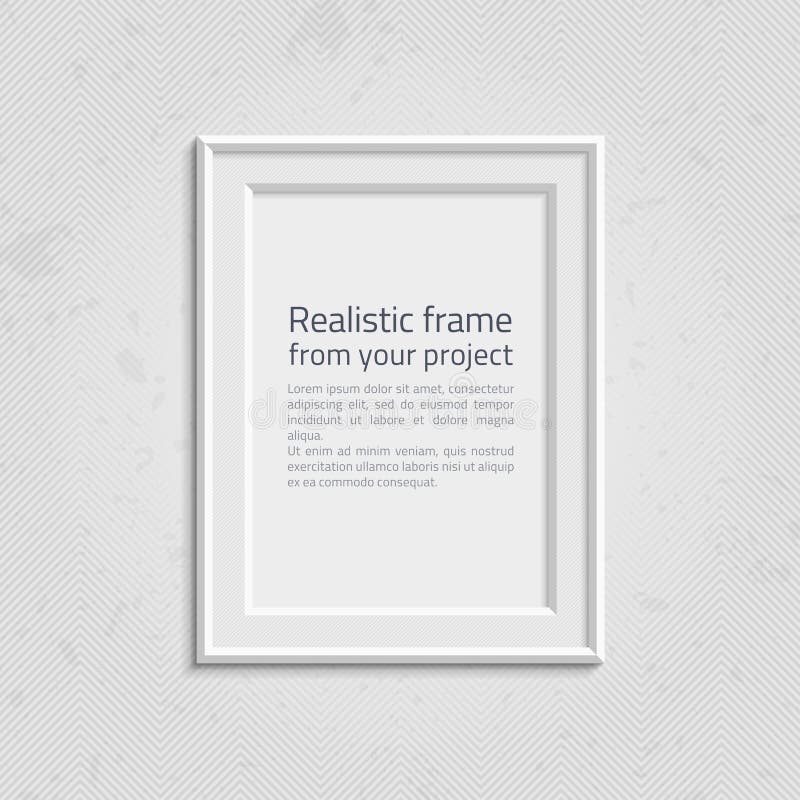 Realistischer Bilderrahmen Mit Text Vektor Abbildung - Illustration von ...