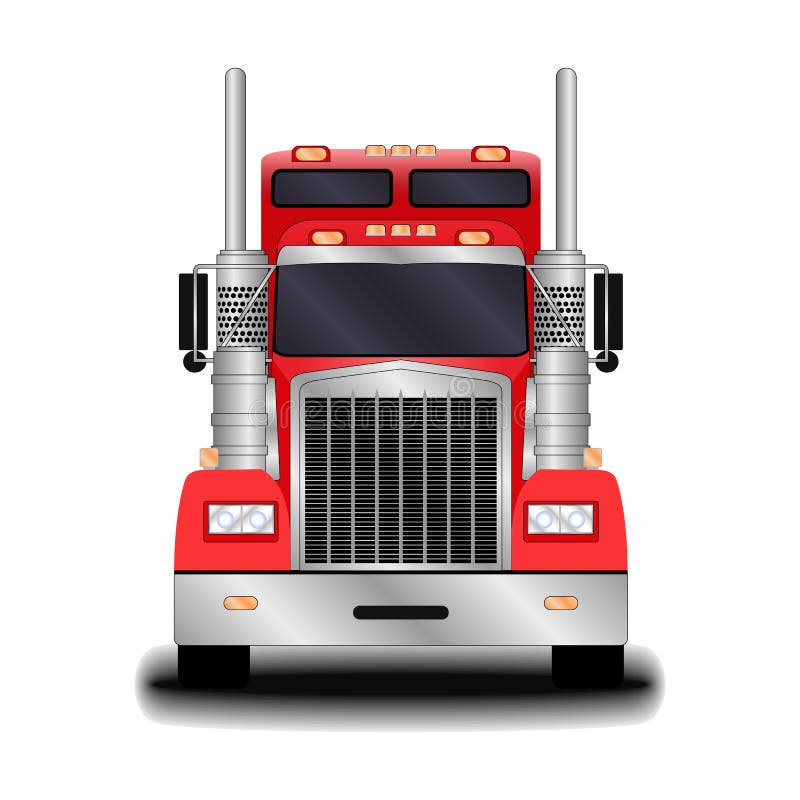 Realistischer LKW Front View Stock Abbildung - Illustration von ...