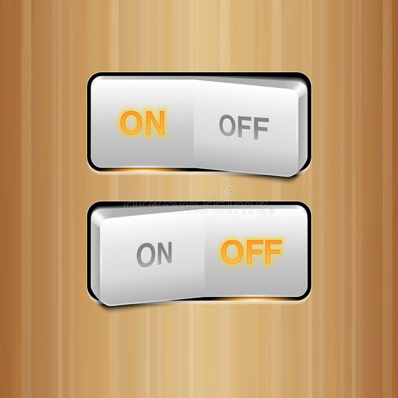 Realistischer Vektor-Schalter Vektor Abbildung - Illustration von ...