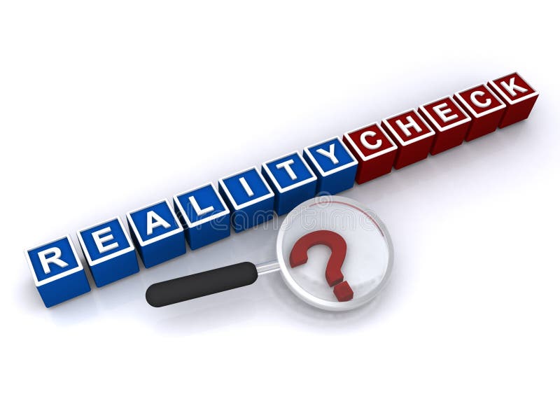 Reality Check Mark Box Realistic Potential Possibility Stock ...