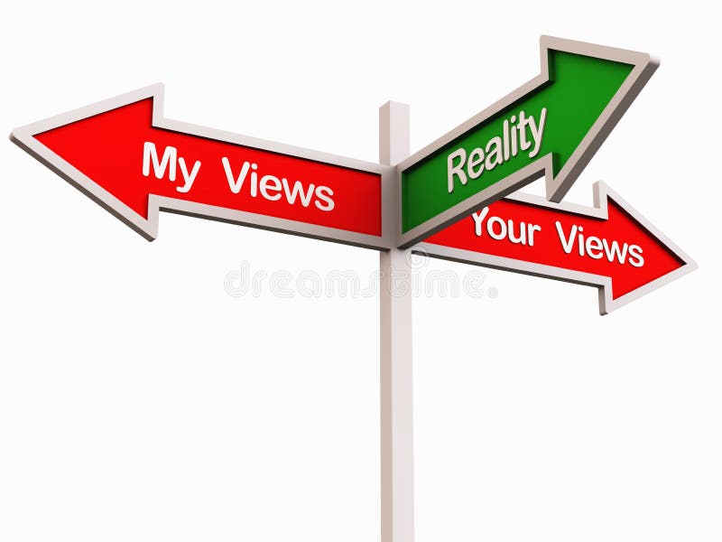 Reality between Different Views Stock Illustration - Illustration of ... Reality between Different Views Stock Illustration - Illustration of ...