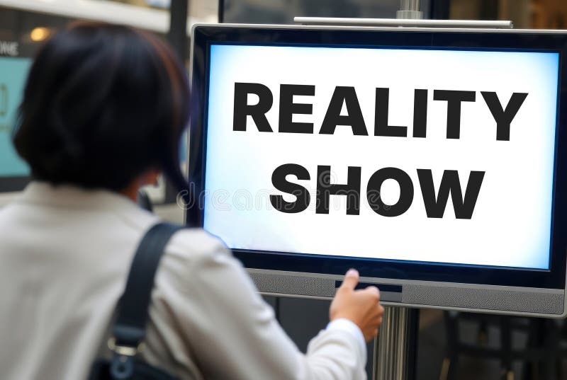 Reality Show Word Text on Tv Screen Stock Illustration - Illustration ...