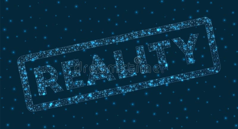 Reality Word in Digital Style. Stock Vector - Illustration of grid ...