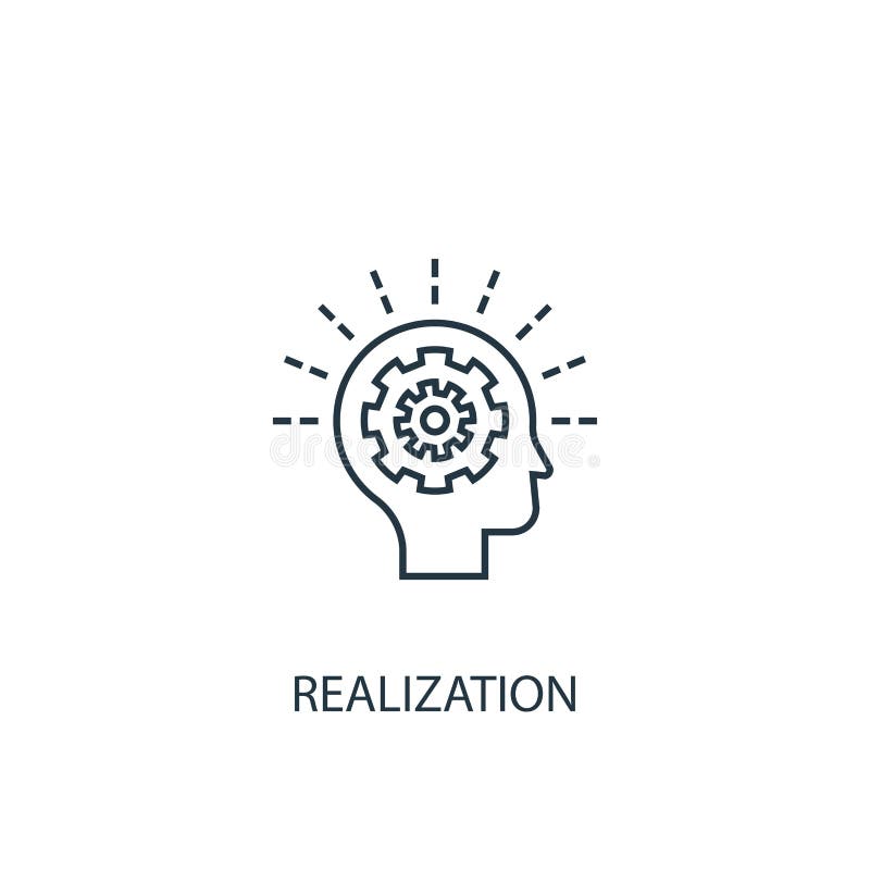 Realization Concept 2 Colored Icon Stock Vector - Illustration of brain ...