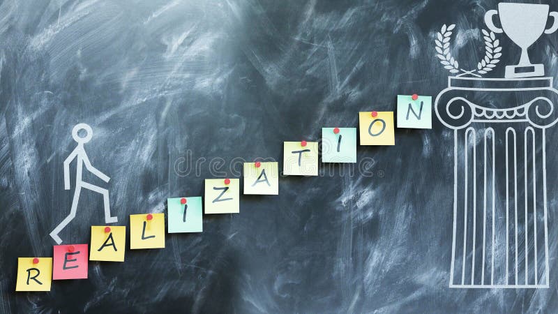 Realization Make Steps To Success Stock Image - Image of prize, winner ...