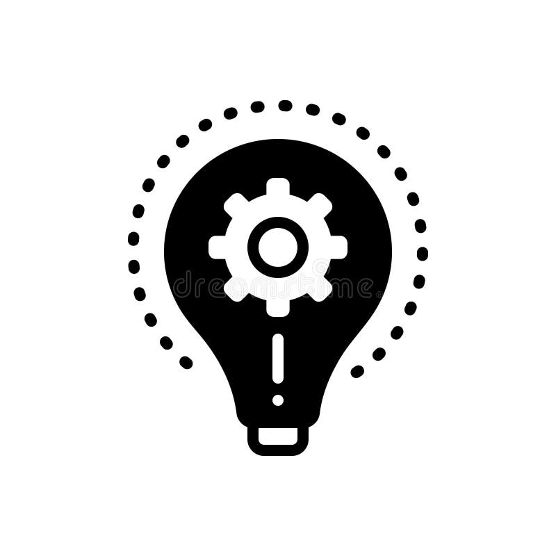 Black Solid Icon for Realize, Comprehend and Understand Stock Vector ...