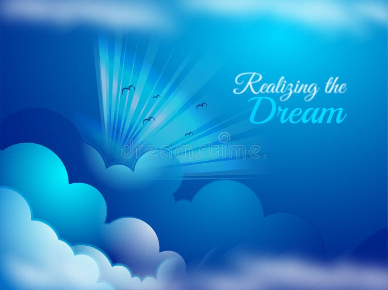 Realizing the dream stock vector. Illustration of dream - 107191244