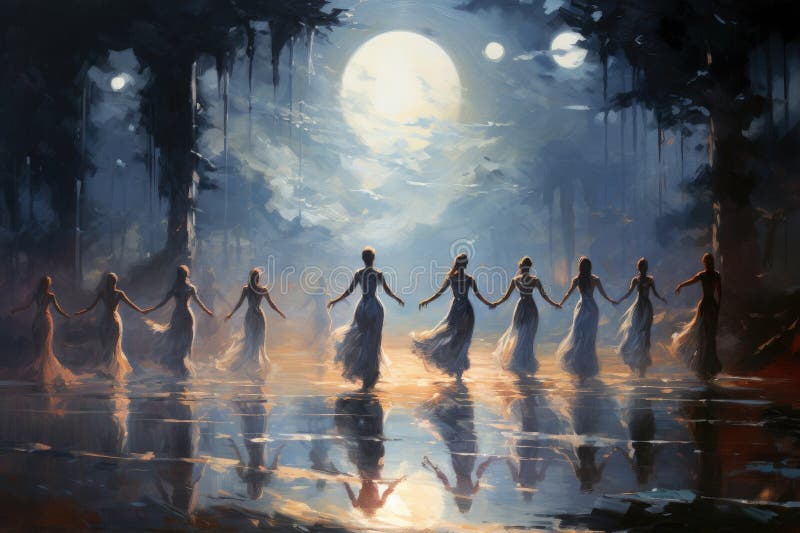 Graceful Moonlit Dancers Moving In Perfect Synchrony With The Celestial Rhythms Generative Ai