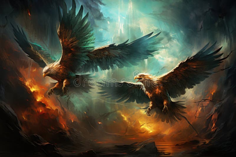 Ferocious Thunder Hawks, Ruling the Skies with Lightning and Thunder As ...