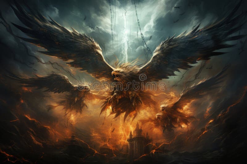 Ferocious Thunder Hawks, Ruling the Skies with Lightning and Thunder As ...